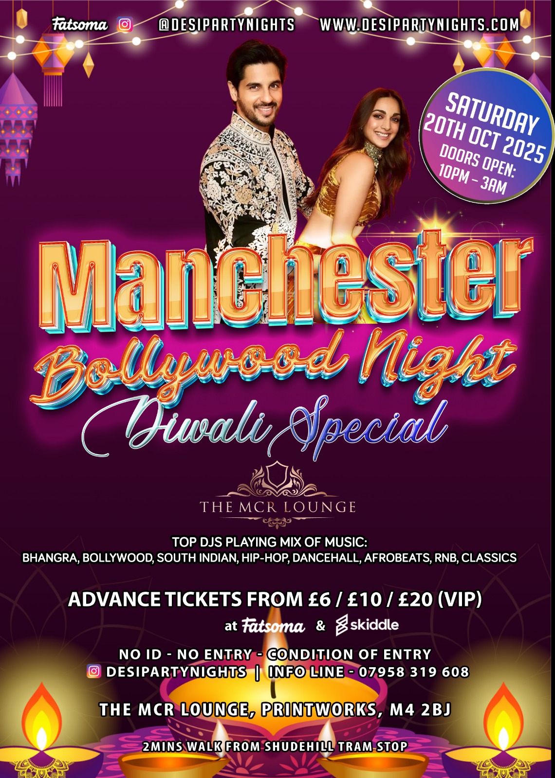 Manchester Bollywood Night - Diwali special at The Lounge, Manchester ...