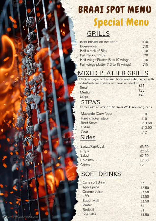 End of Month Indoor Braai and chill at Braai Spot, Birmingham on 1st ...