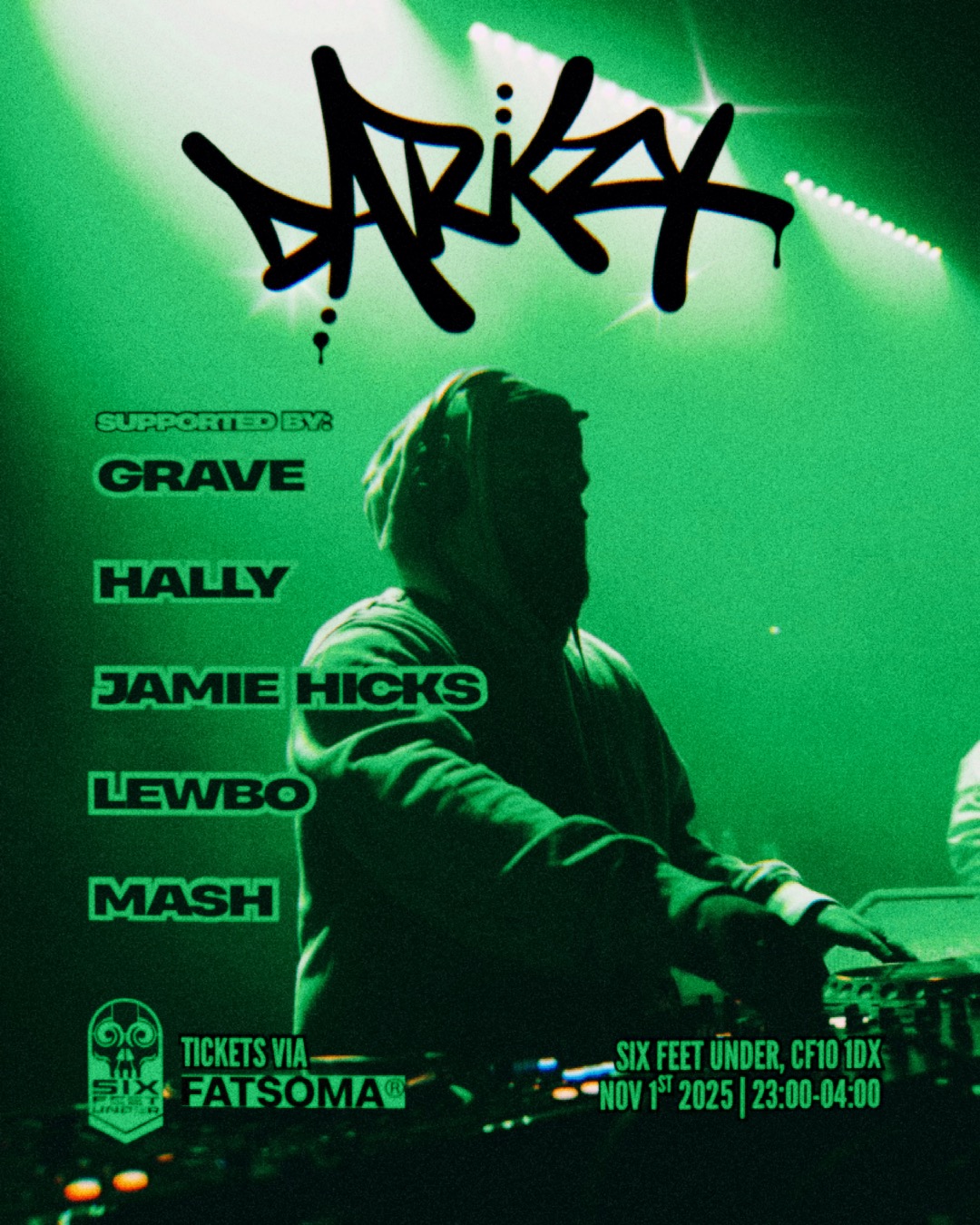 BNKHSE Presents: DARKZY at Six Feet Under, Cardiff on 1st Nov | Fatsoma