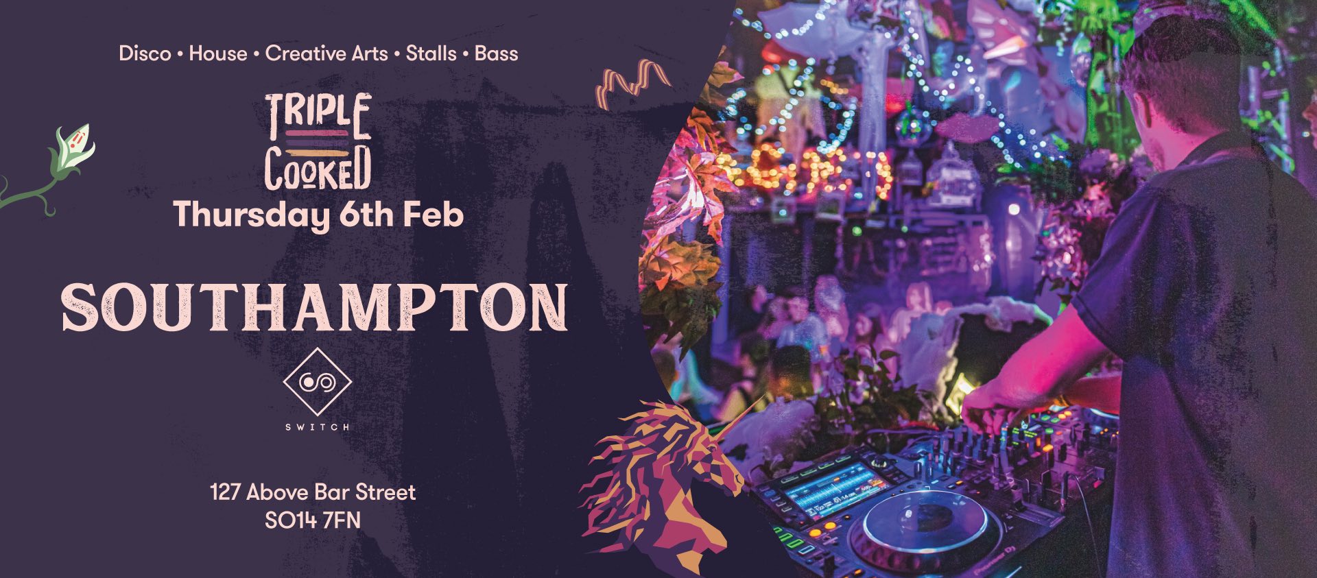 Triple Cooked: Southampton - Garden of Eden at Switch Southampton, Southampton on 6th Feb 2020 ...