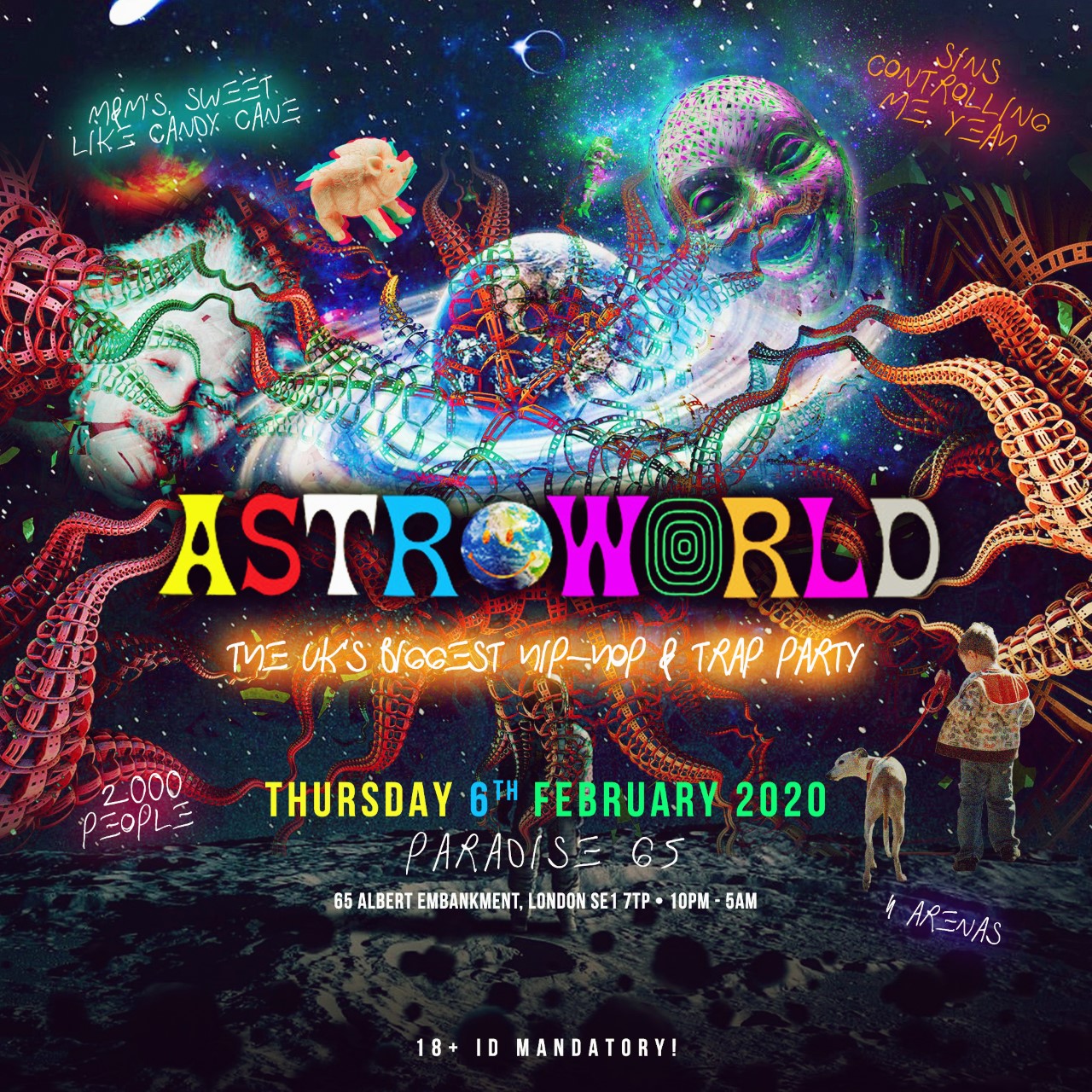 ASTROWORLD - The UKs Biggest HipHop Party at Paradise 65, London on 6th ...