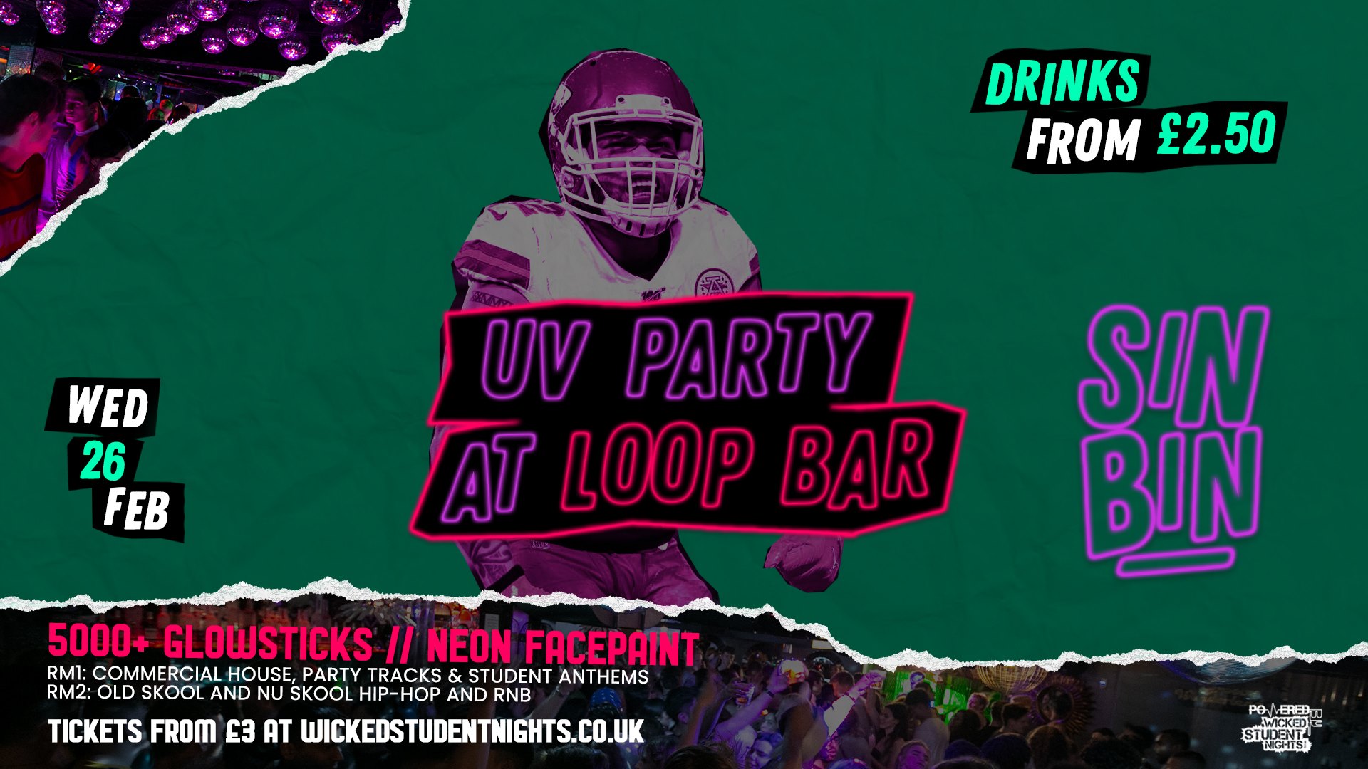 SIN BIN: UCL's Official Sports Night UV Party at Loop Bar at The Loop ...