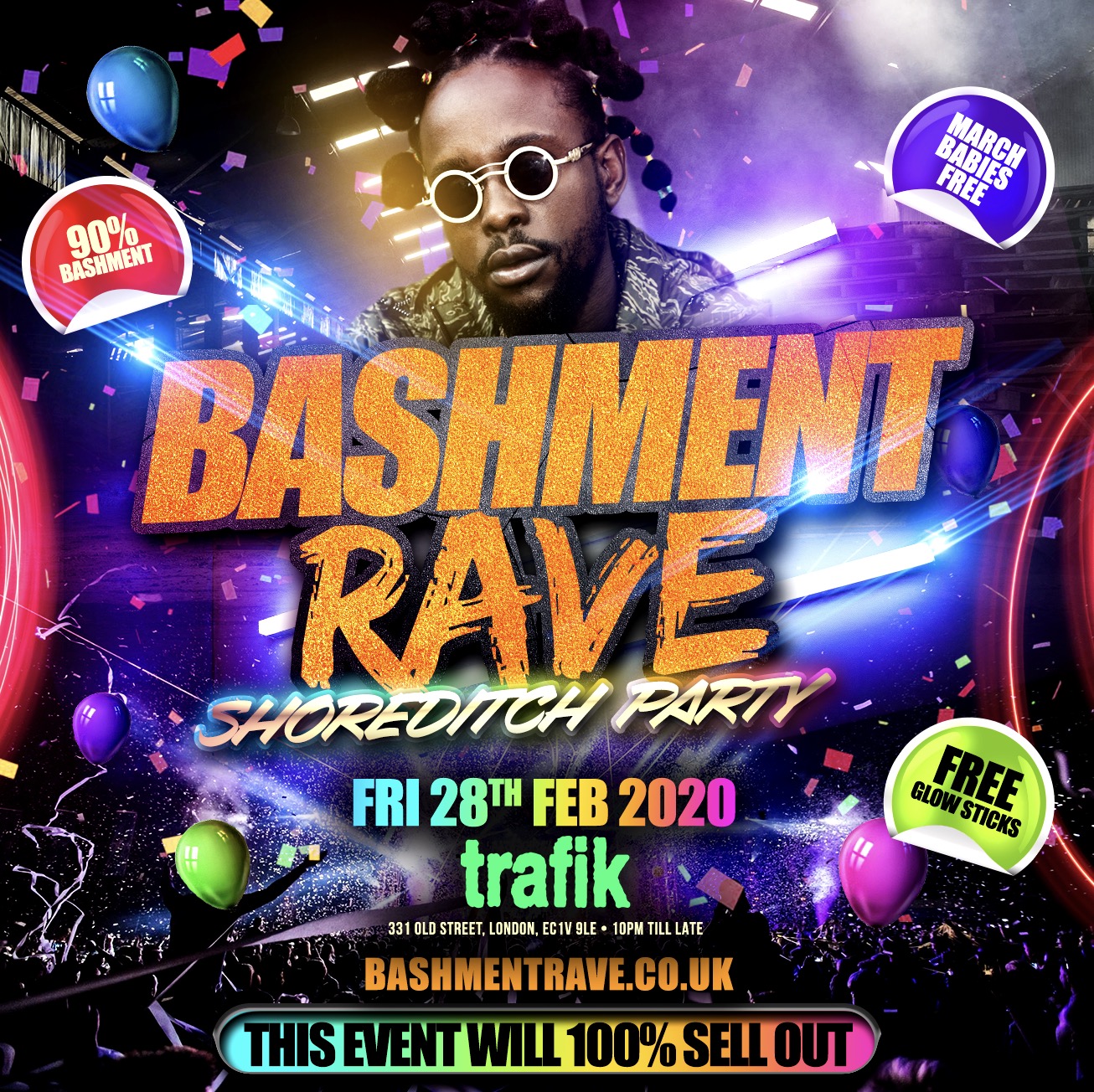 Bashment Rave - Shoreditch Party at Trafik, London on 28th Feb 2020 ...