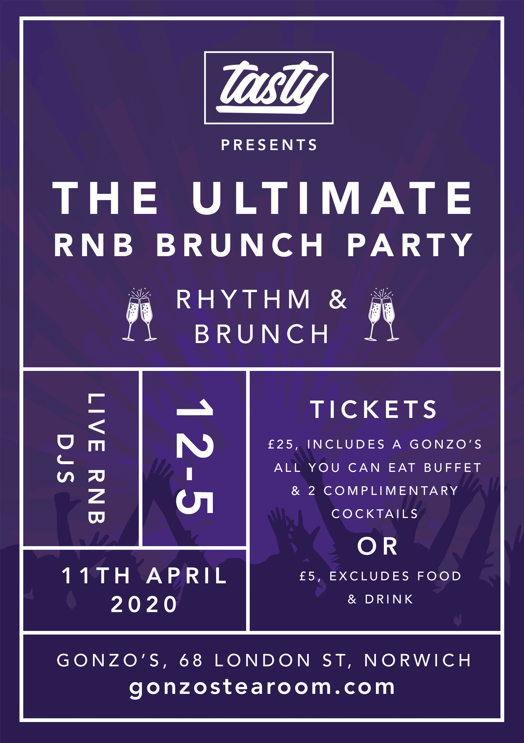 Tasty: The Ultimate RnB & Brunch (Rhythm & Brunch) at Gonzo's Tea Room ...