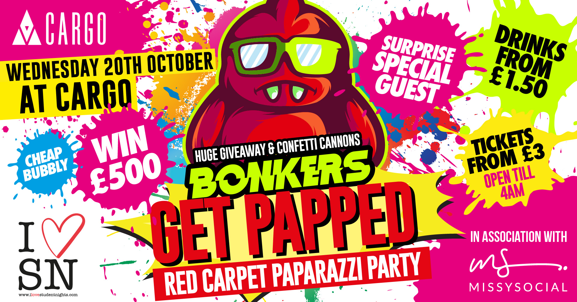 Bonkers Get Papped Party // Drinks from £1.50 // £500 Giveaway ...