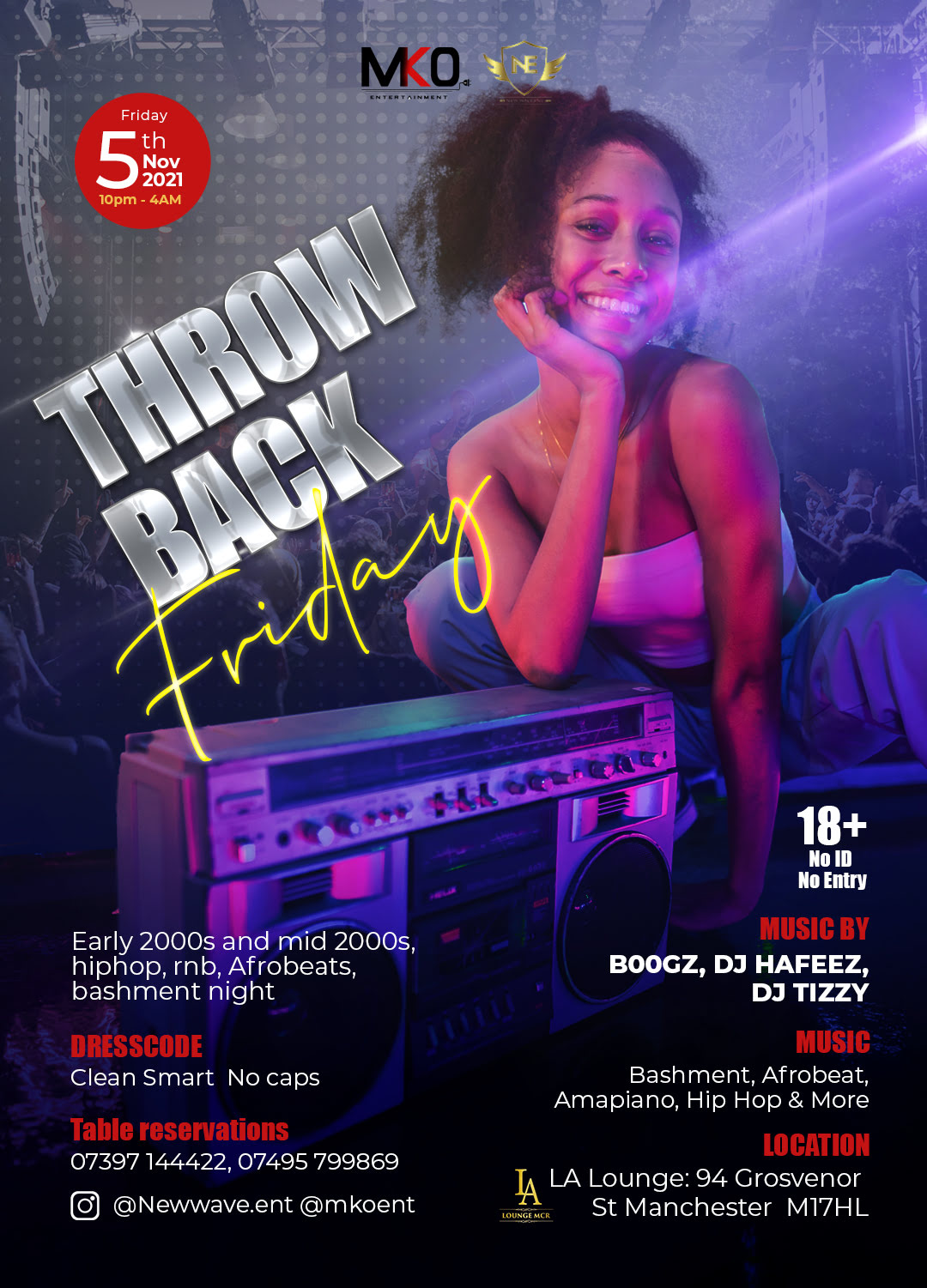 Throwback Friday at LA Lounge Manchester , Manchester on 5th Nov 2021 ...