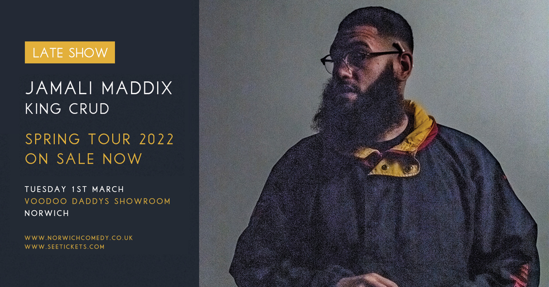 Jamali Maddix: King Crud Tour (Late Show) at Voodoo Daddy's Rock 'n ...