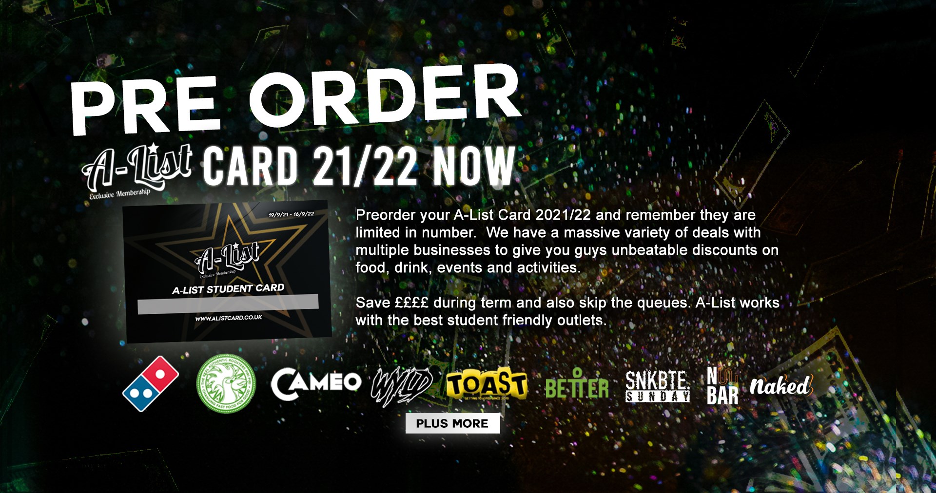 Buy A-List Card 21/22 at Revolution Bournemouth, Bournemouth on 19th ...