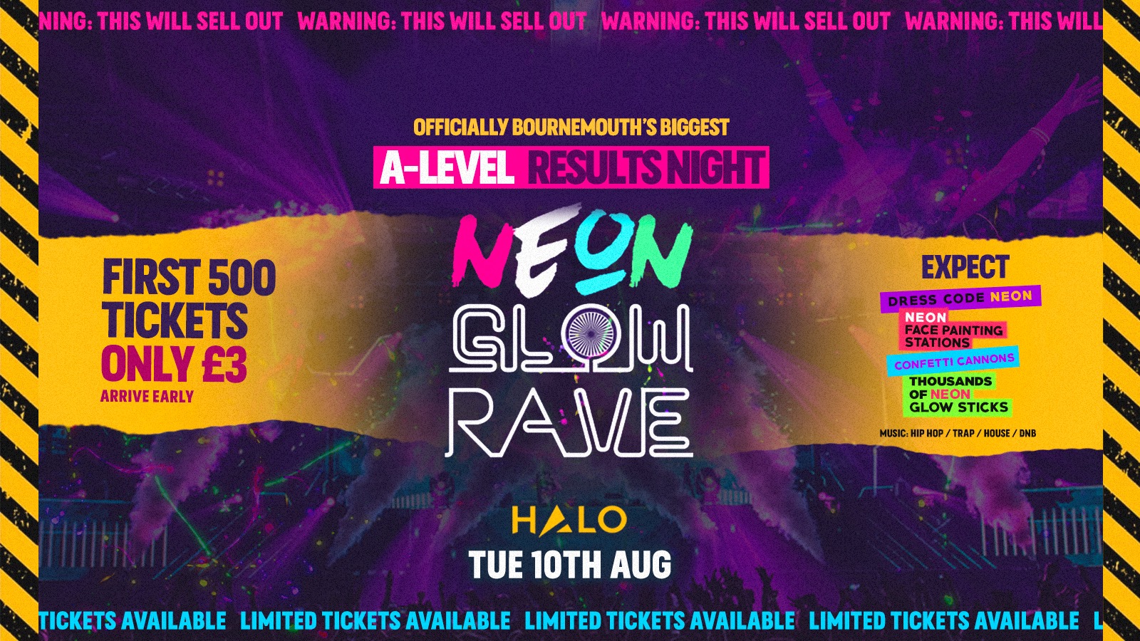 TONIGHT | Official A-levels Neon Glow Rave 2021 | Bournemouth's BIGGEST ...