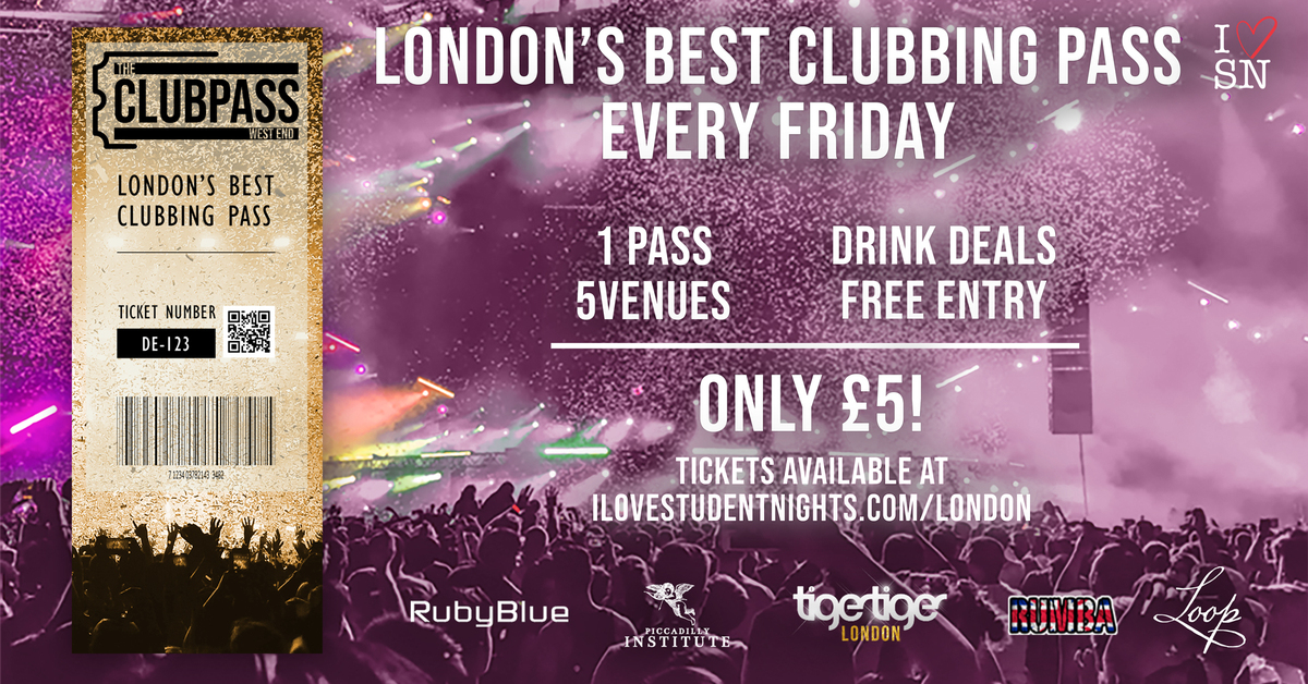 The Club Pass West End // Student Club Crawl // 5 Venues // Drink Deals ...