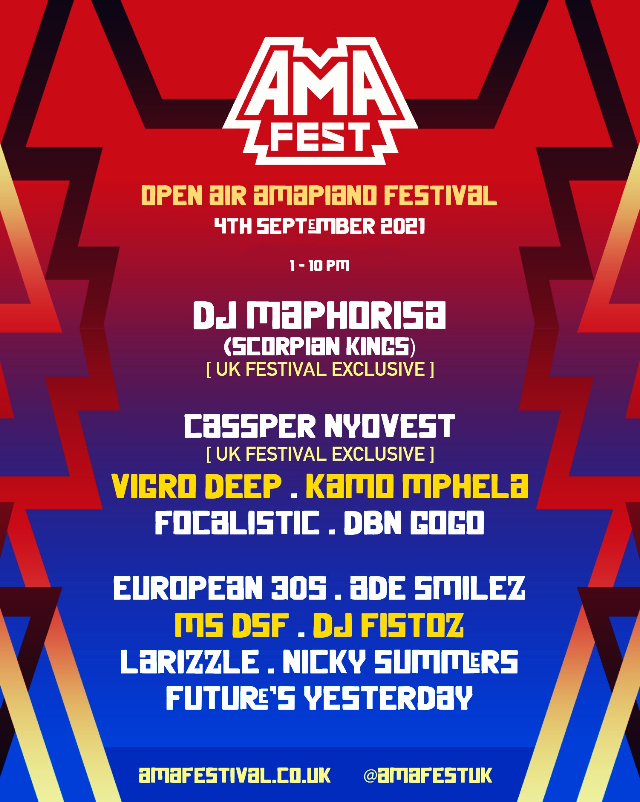 AMA FEST 2021 - AMAPIANO FESTIVAL #AMAFEST2021 at SOE Showground, Haywards Heath on 4th Sep 2021 ...