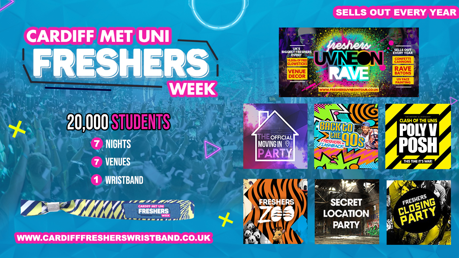 Cardiff Metropolitan University Freshers Week Wristband 2021 - Cardiff ...
