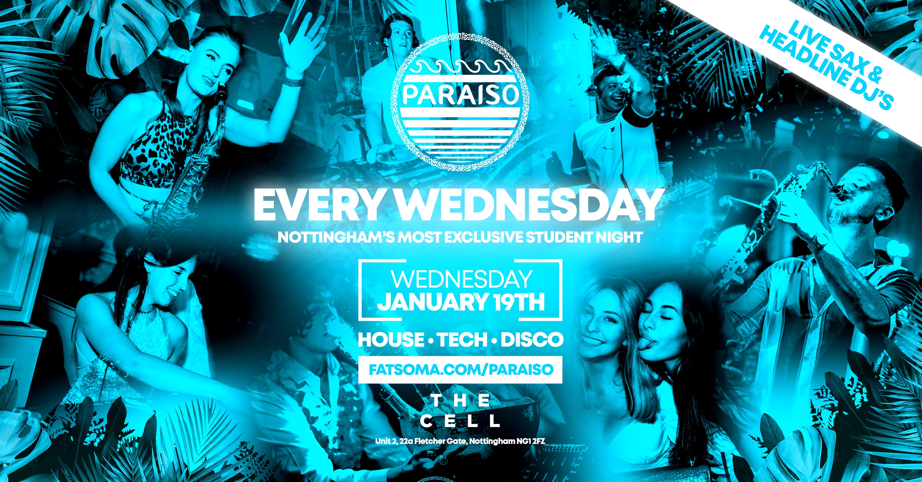 PARAISO - 19/01/22 - (LAST 25 TICKETS) at The Cell, Nottingham on 19th ...