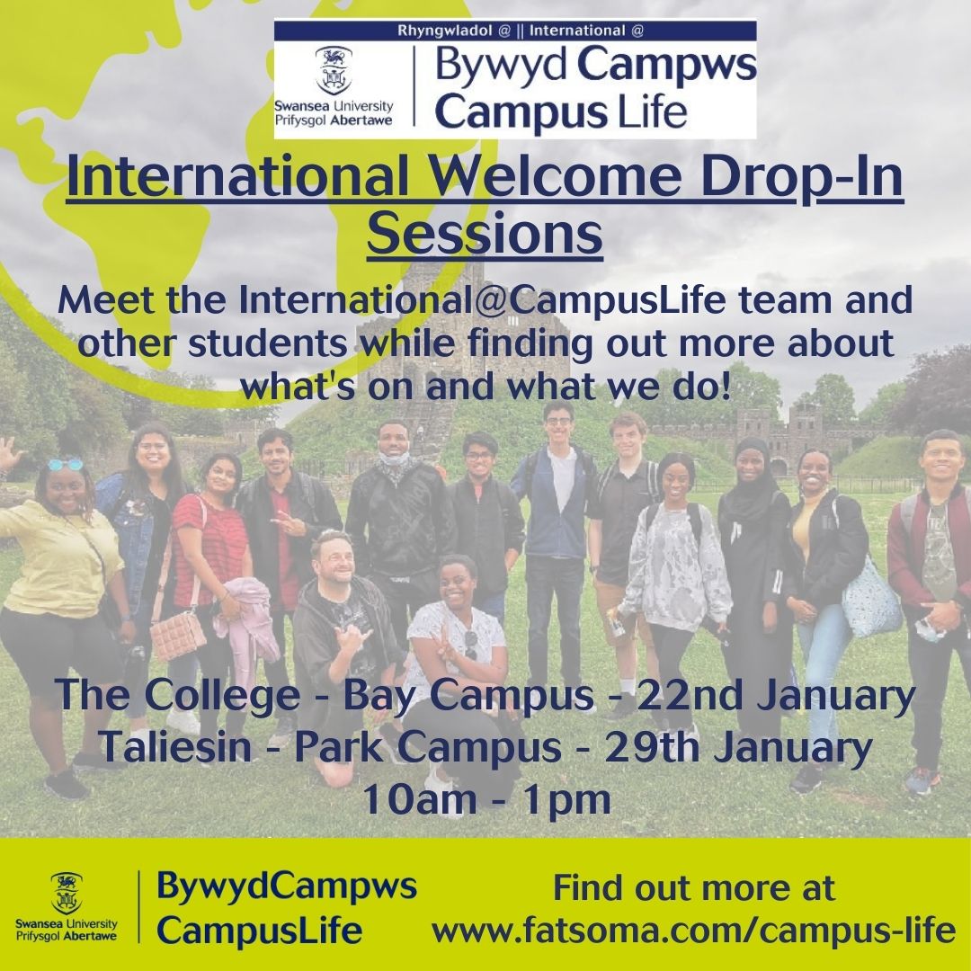 International Welcome Drop-In Session! - Park Campus at Taliesin Arts Centre, Sketty on 29th Jan ...