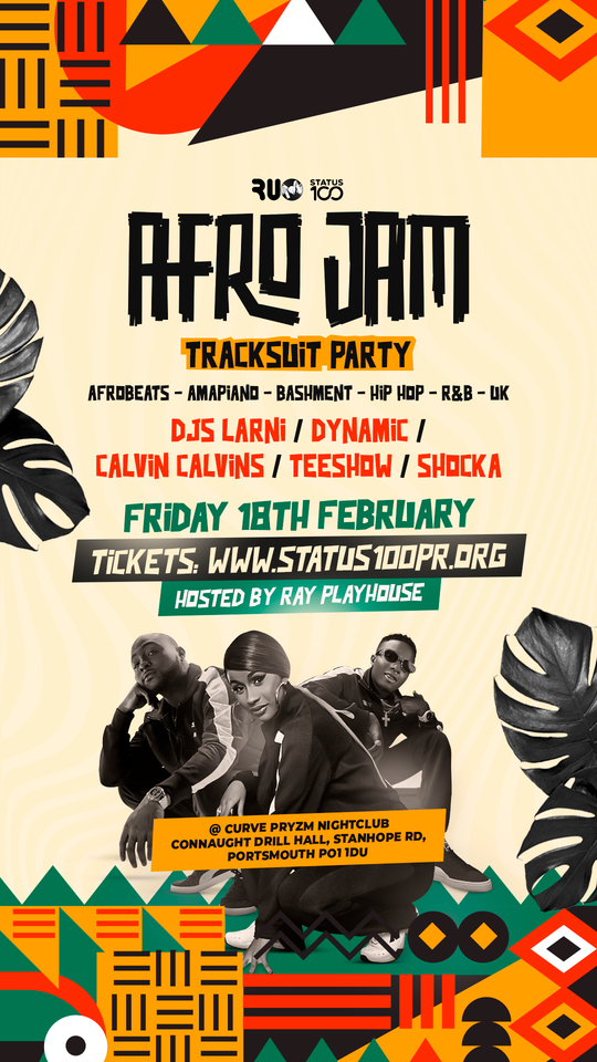 AFRO JAM TRACKSUIT PARTY PORTSMOUTH: at PRYZM, Portsmouth on 18th Feb ...
