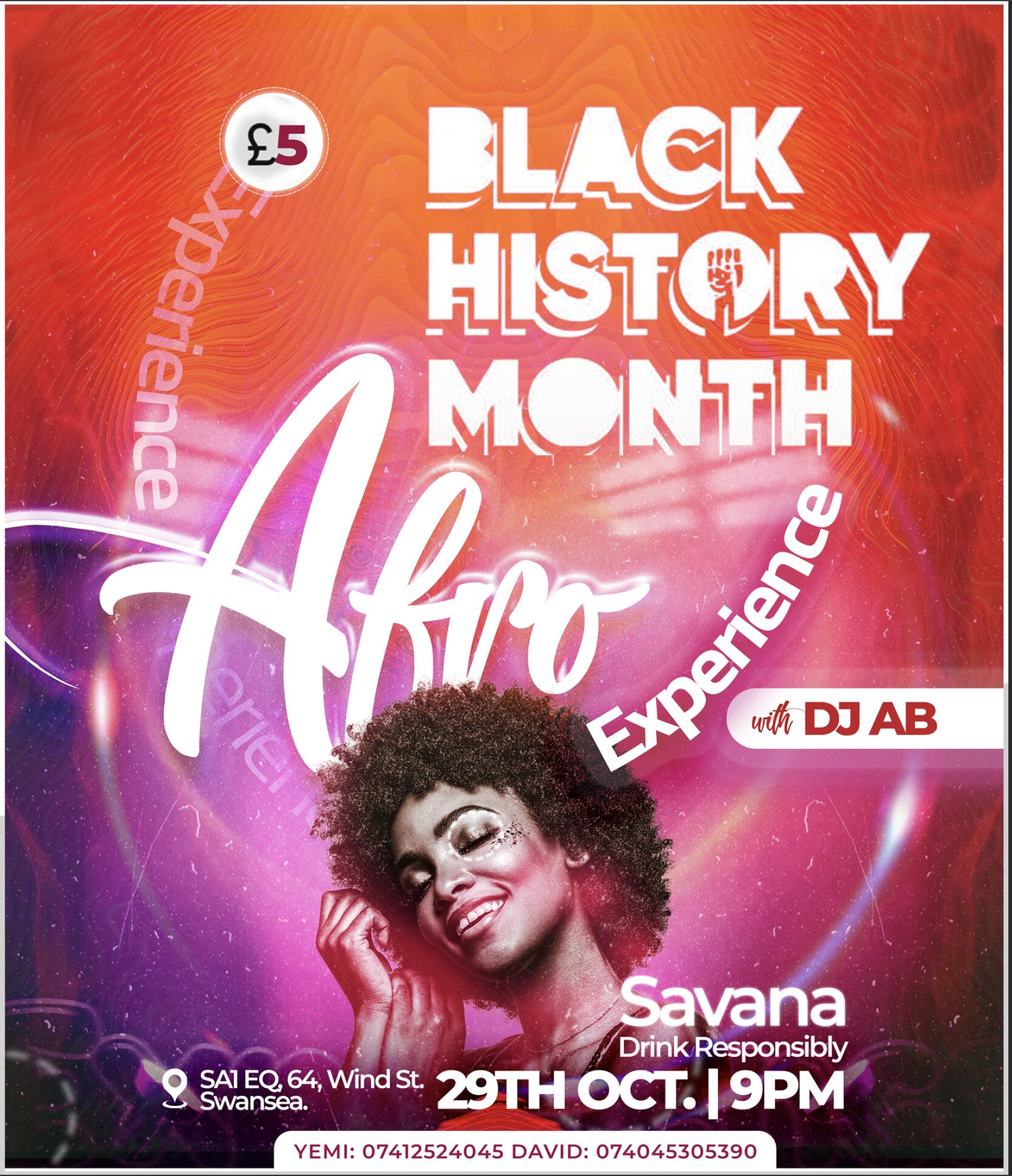 Afro Experience at SAVANA, Swansea on 29th Oct 2022 | Fatsoma