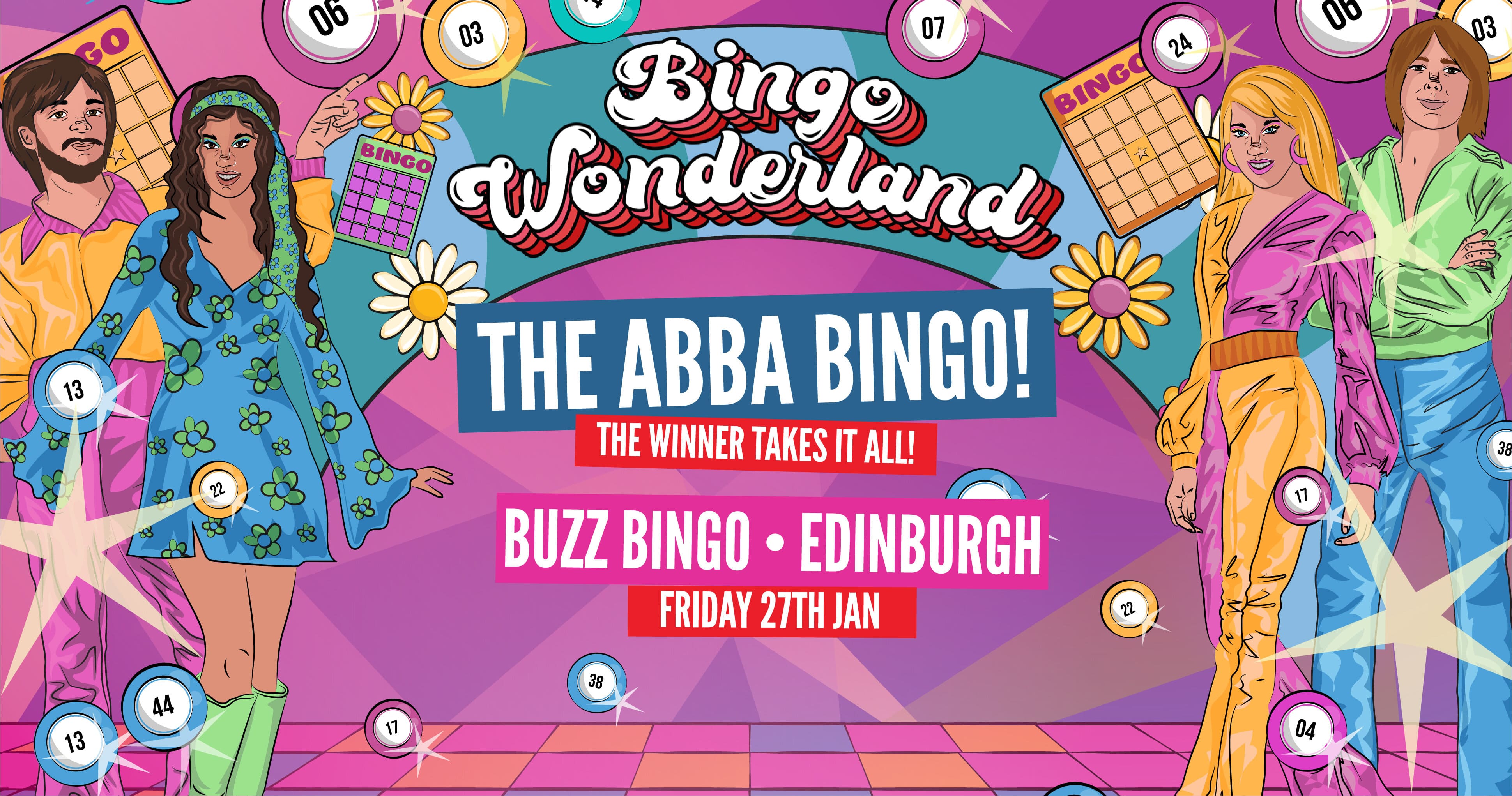 ABBA Bingo Wonderland: Edinburgh at Buzz Bingo Meadowbank, Edinburgh on ...