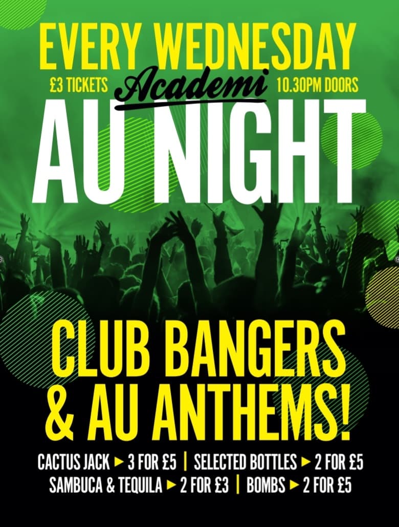 AU NIGHT IS BACK!!! at Academi, Bangor on 12th Oct 2022 | Fatsoma