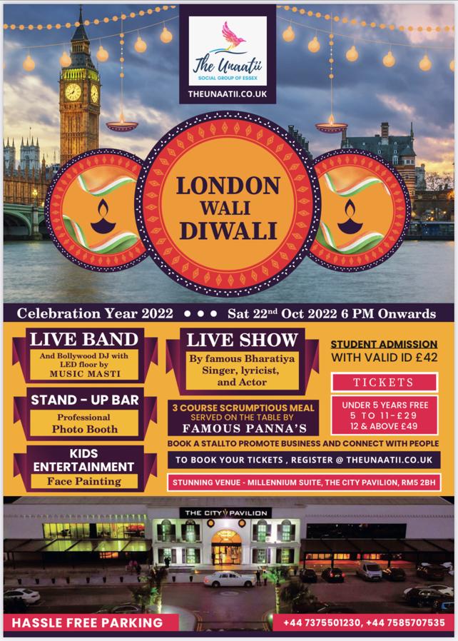 London wali Diwali at The City Pavilion, Dagenham on 22nd Oct 2022 ...