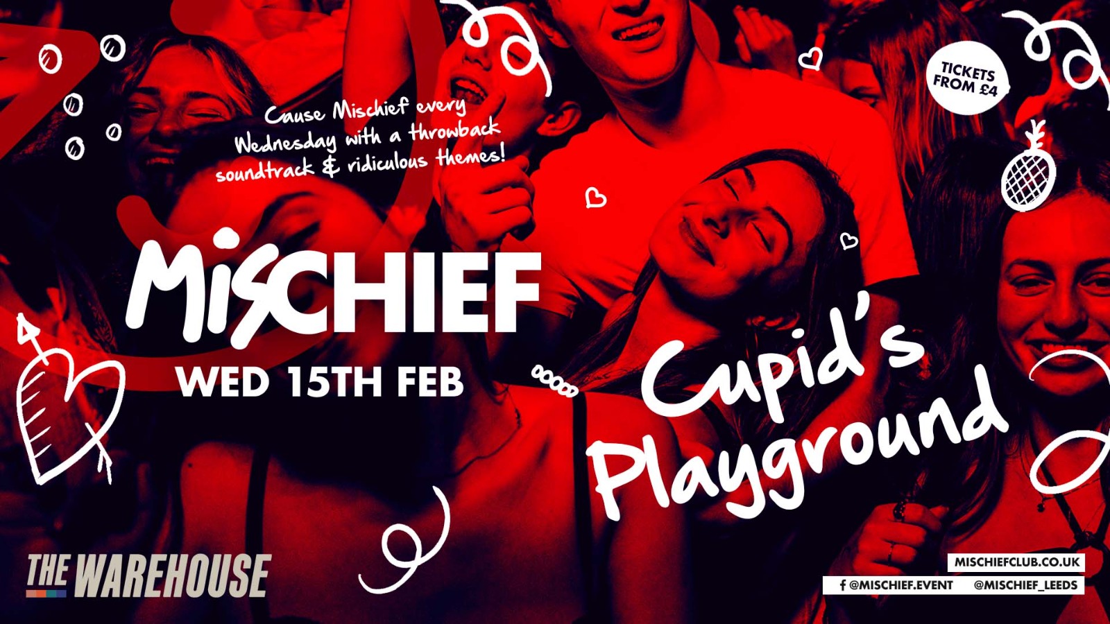 Mischief | (SOLD OUT) Cupids Playground at The Warehouse, Leeds on 15th Feb 2023 | Fatsoma