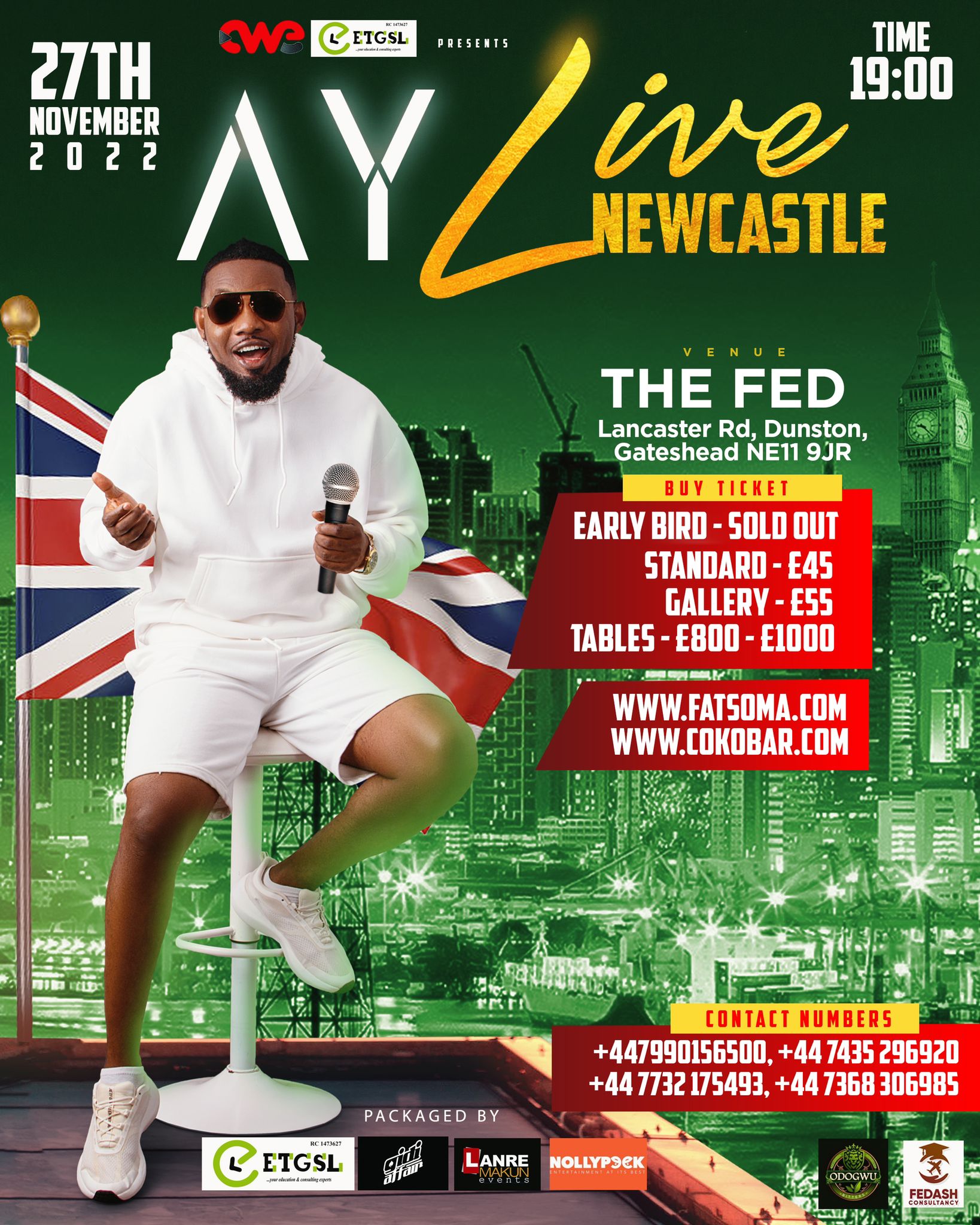 AY LIVE IN NEWCASTLE 2022 at The Fed, Gateshead on 27th Nov 2022 | Fatsoma