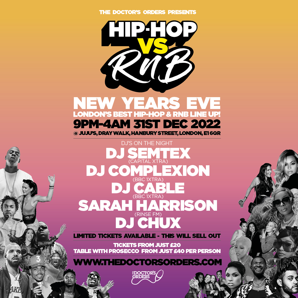 Hip-Hop vs RnB – New Year’s Eve at Juju's Bar and Stage, London on 31st ...
