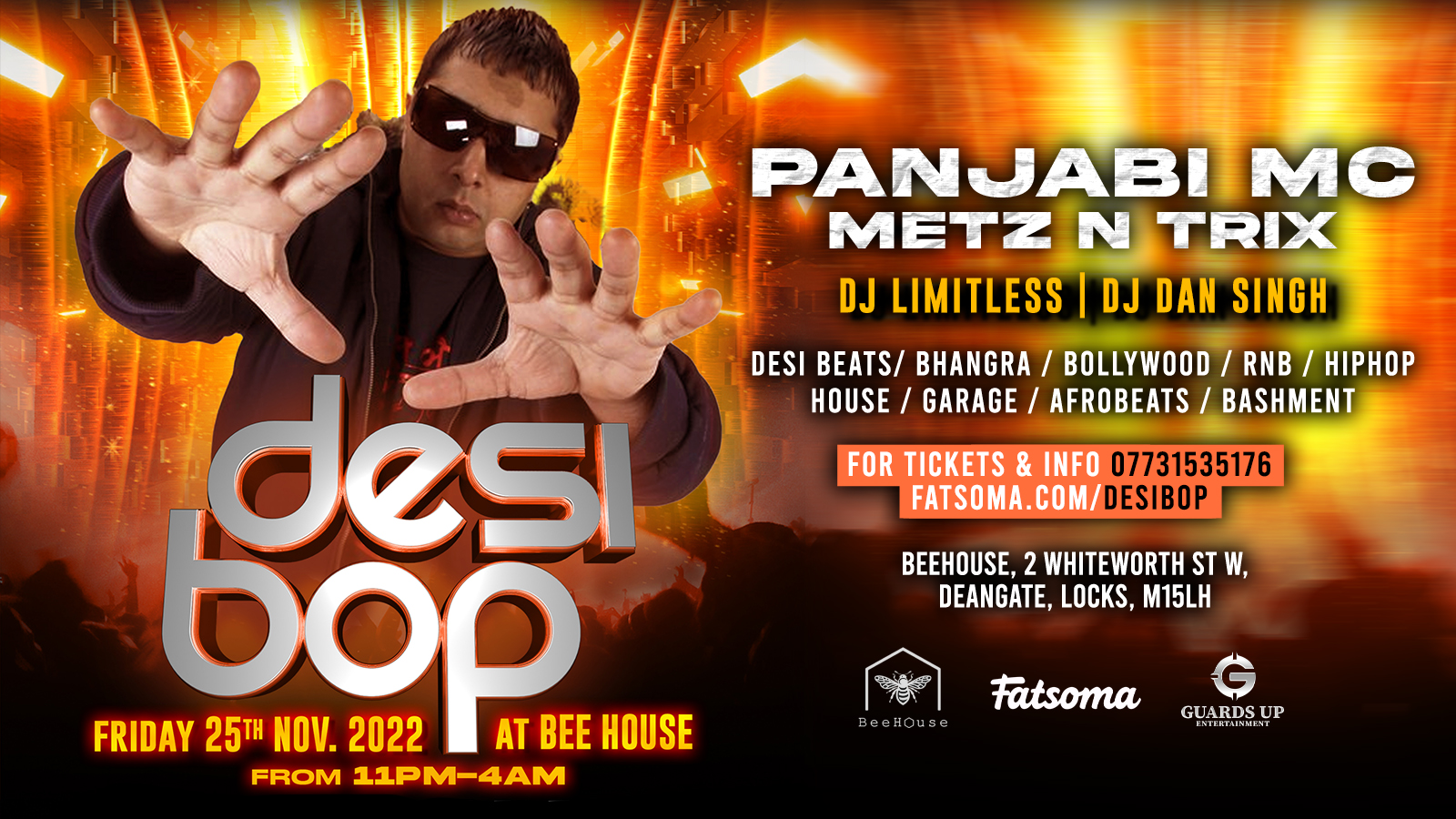 Desi Bop Presents Panjabi MC at BeeHouse, Manchester on 25th Nov 2022 ...