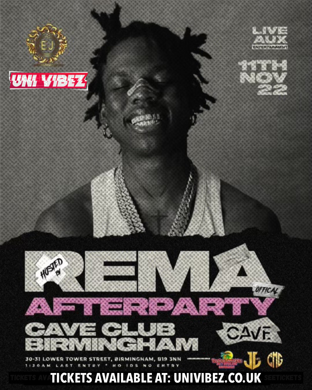 REMA - OFFICAL BIRMINGHAM CONCERT AFTER PARTY [95% SOLD OUT] at Cave ...