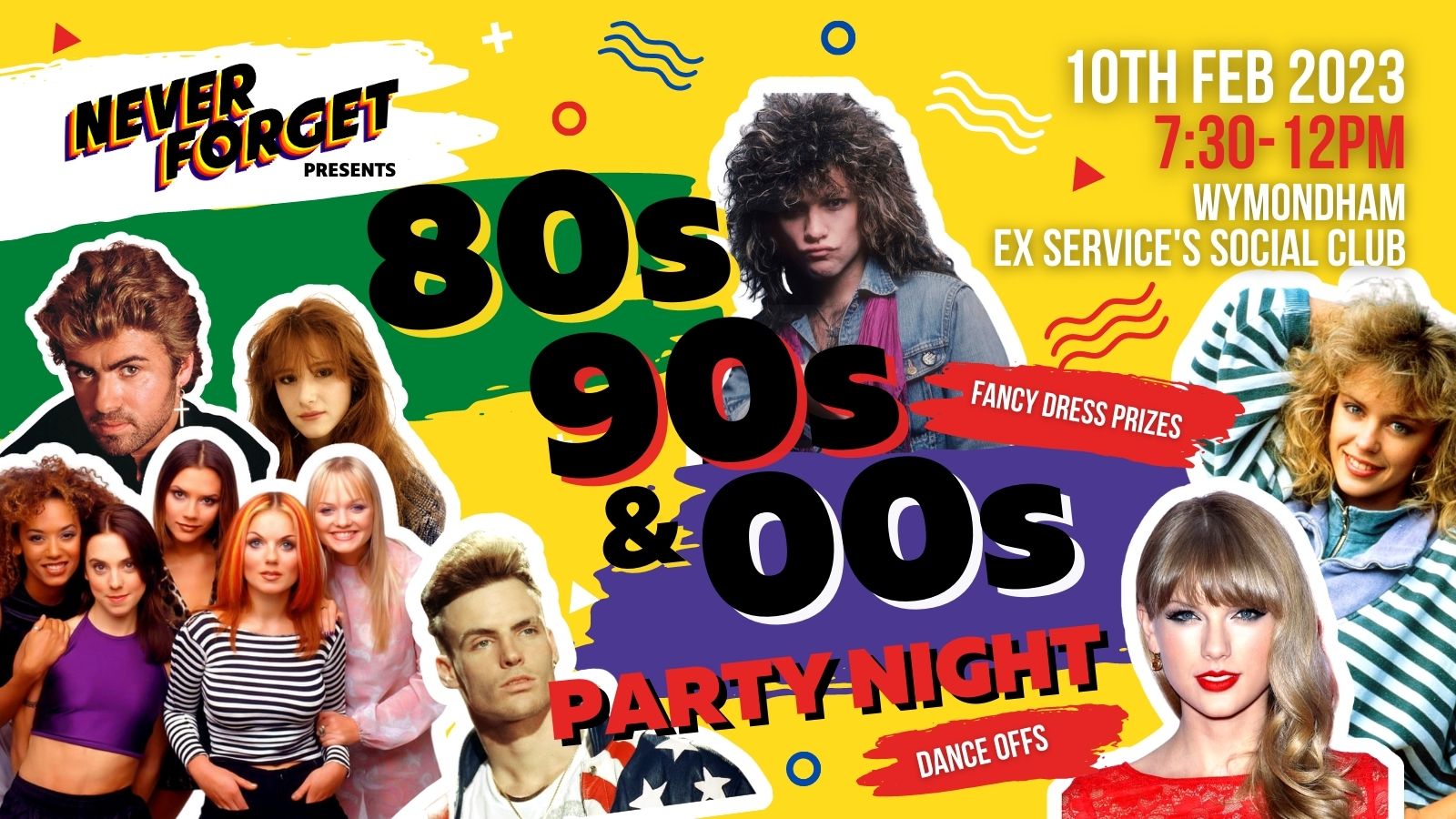 Never Forget presents 80s 90s & 00s PARTY NIGHT at Wymondham & District ...