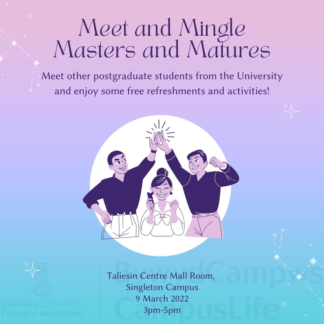 Meet & Mingle: Masters and Matures at Taliesin Arts Centre, Sketty on ...