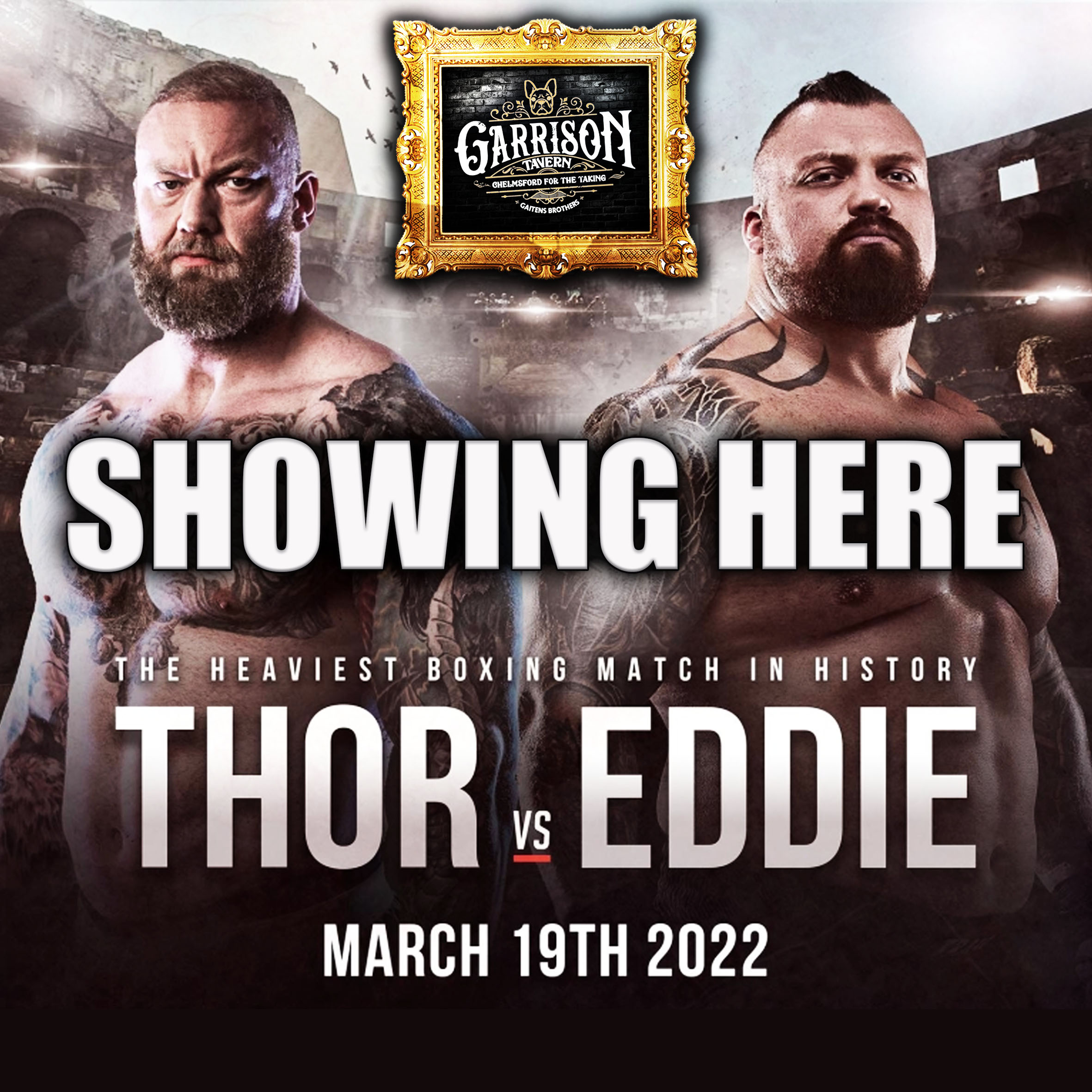 Eddie Hall And Thor Bjornsson Fight at The Garrison Tavern, Chelmsford ...