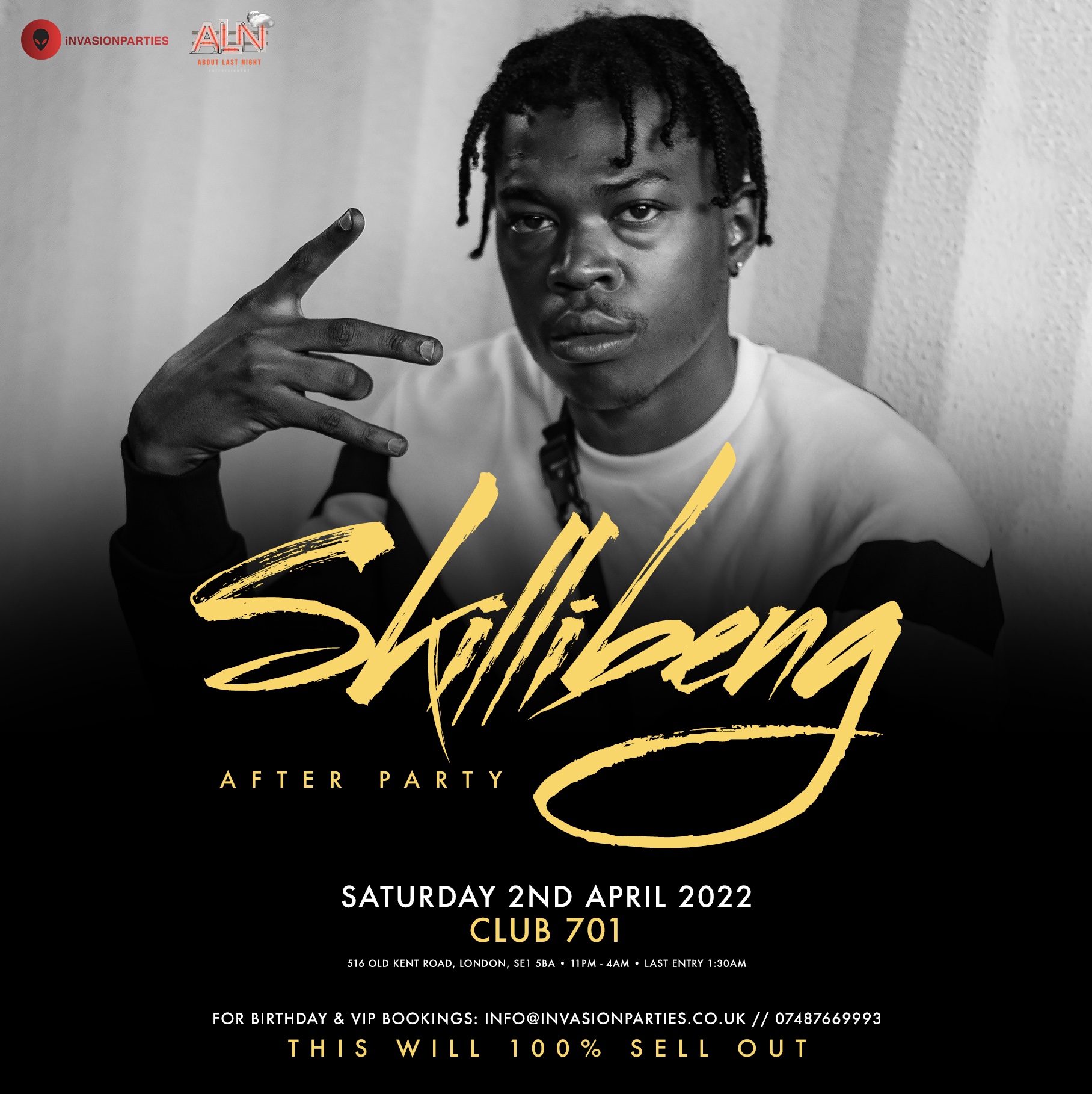 Skillibeng Concert After party - London at Club 701, London on 2nd Apr ...