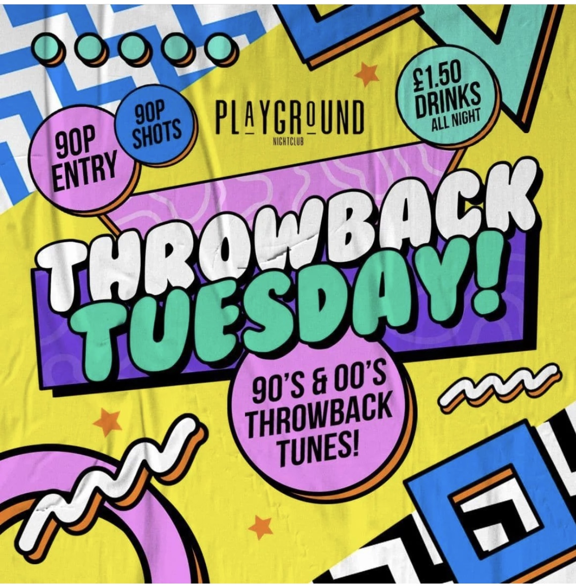 Throwback Tuesdays @ Playground at Playground Nightclub, Manchester on 15th Mar 2022 | Fatsoma