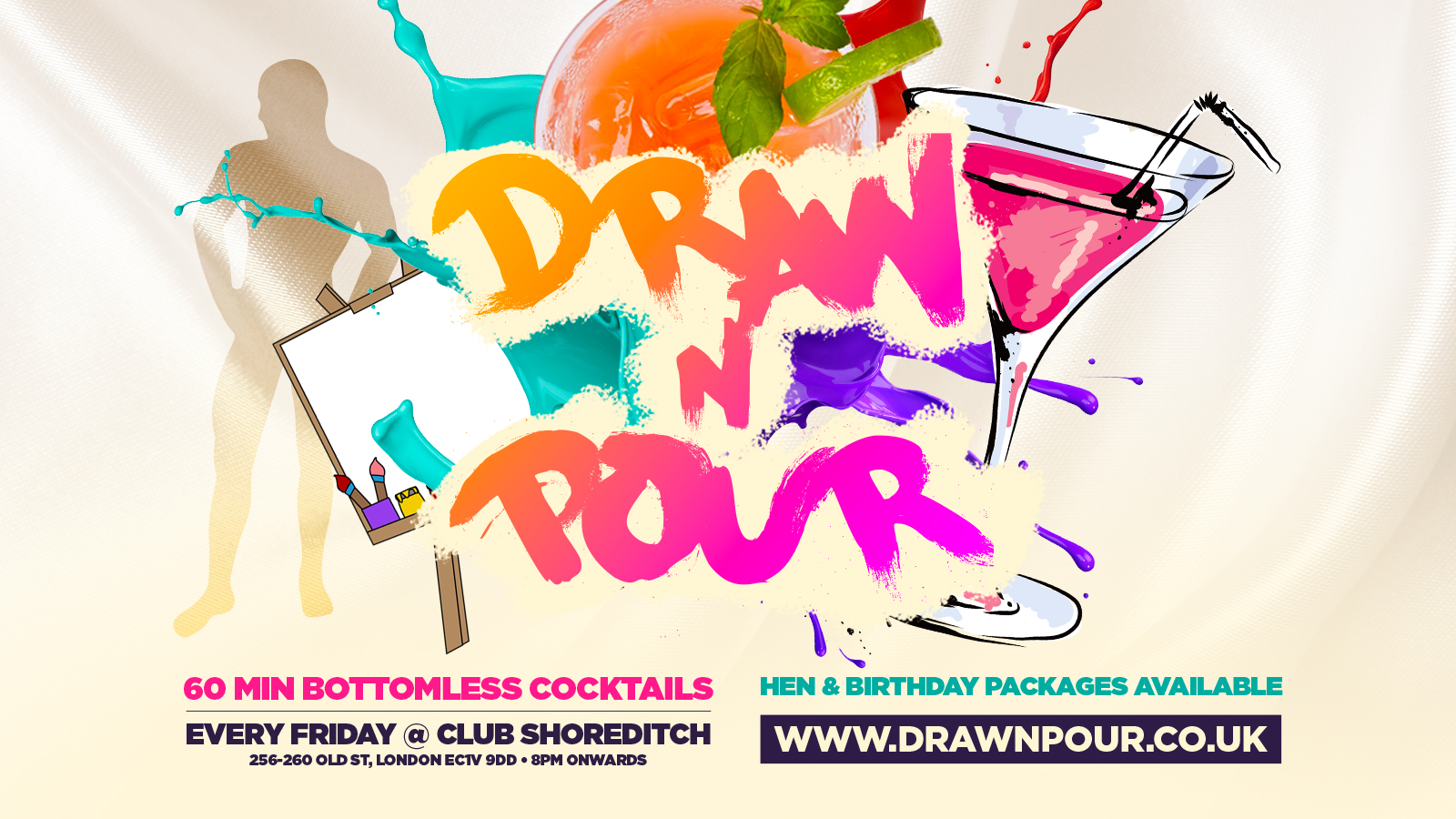Draw & Pour // Every Friday // Club Shoreditch at Club Shoreditch - Old ...