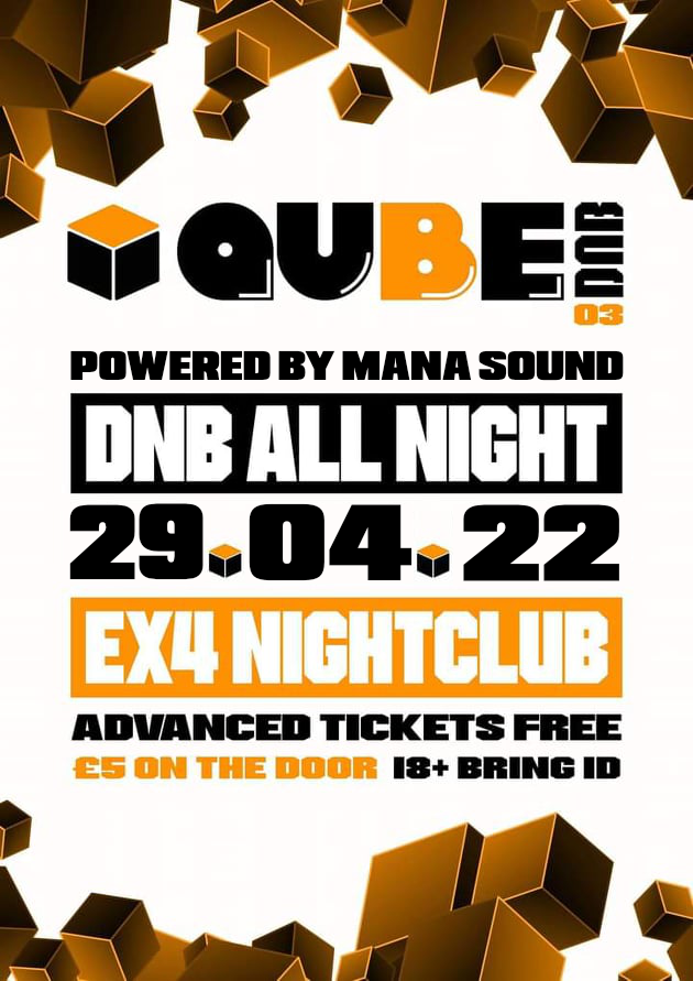 Qube Dnb returns: B2b special tickets free in advance! at EX4, Exeter ...