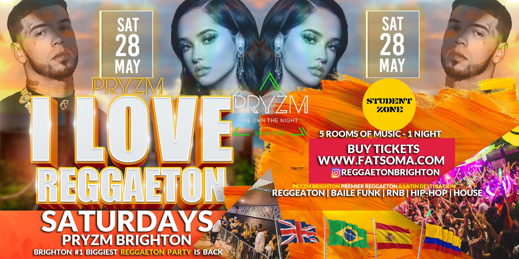 Reggaeton International Party Saturdays | PRYZM Brighton 28.05.22 at ...