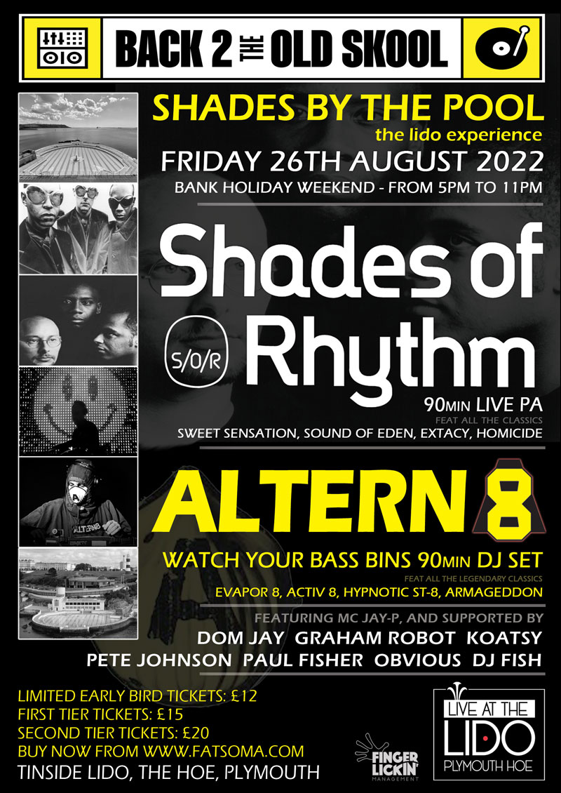 Shades by the Pool 2022 ft. Shades of Rhythm, Altern 8 at Tinside Lido ...