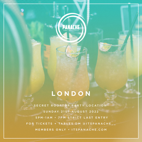 Panache Summer Rooftop Party ☀️🌴 at Secret Location 📍 , London on 21st ...