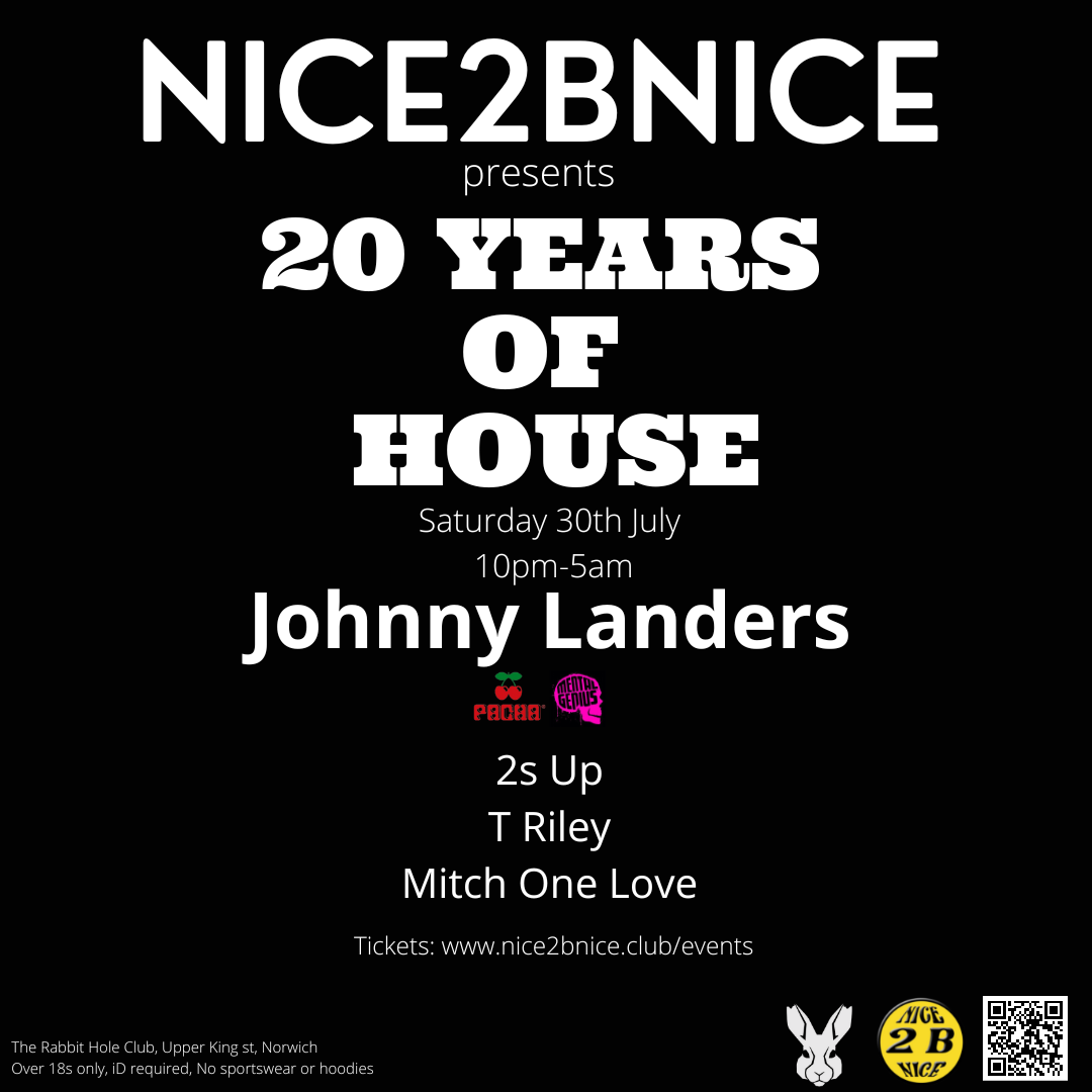 20 Years of House at The Rabbit Hole Bar & Members Club, Norwich on ...