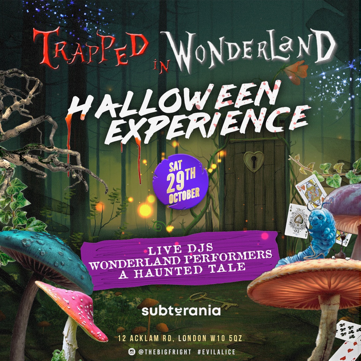Trapped in Wonderland Halloween Experience, Sat 29th Oct @ Subterania ...