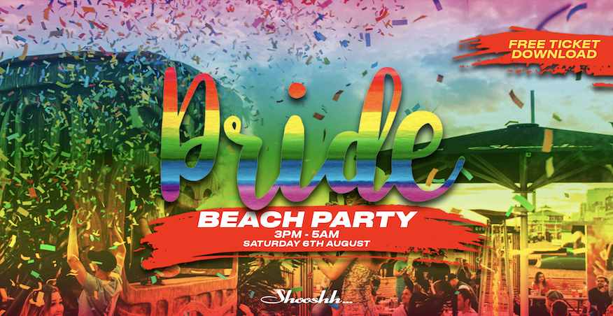 PRIDE BEACH PARTY 06.08 FREE ENTRY TICKET DOWNLOAD! at Shooshh ...