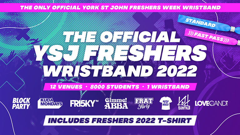 York St John Freshers Week Wristband 2022 (official) at Block Party ...