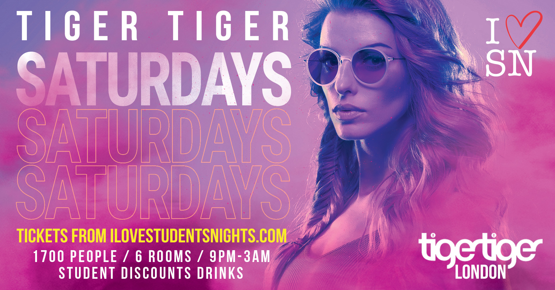 Tiger Tiger London every Saturday // 6 Rooms // Student Drink Deals! at Tiger Tiger London ...