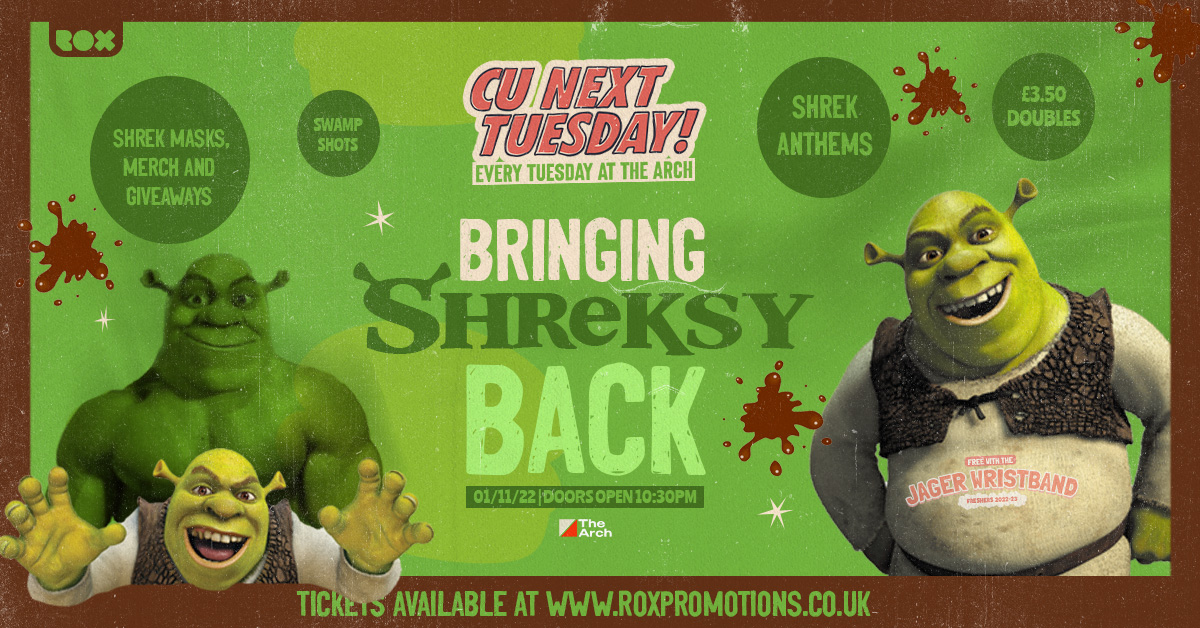 CU NEXT TUESDAY • BRINGING SHREKSY BACK • SHREK APPRECIATION NIGHT ...
