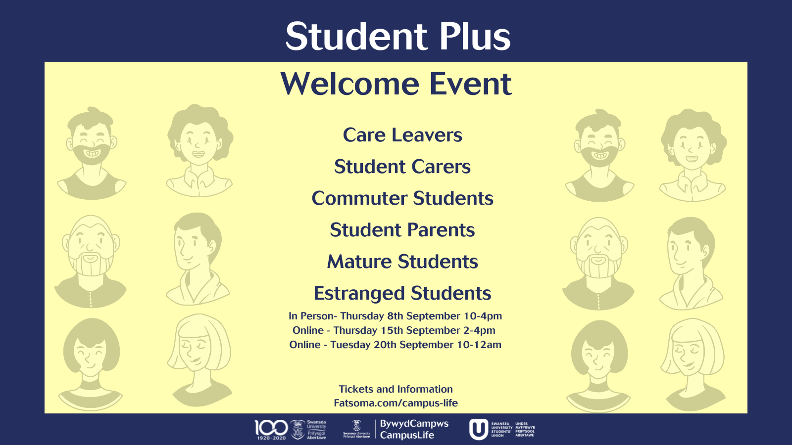 Student Plus Welcome Event- In person at The Mall Room, Swansea on 8th ...