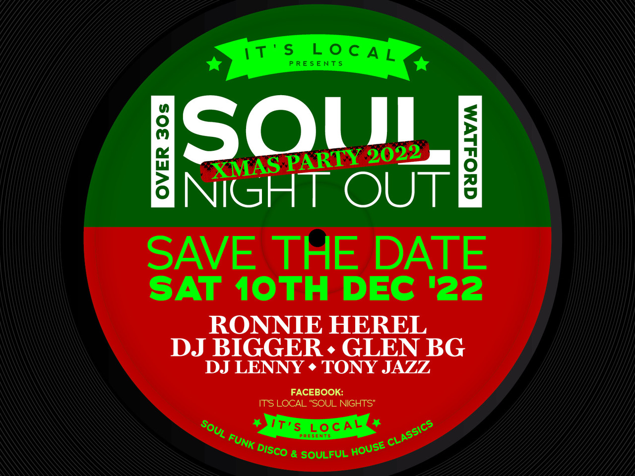 Soul Night Out (Xmas Party 2022) at RP Lounge By Canvas, Watford on ...