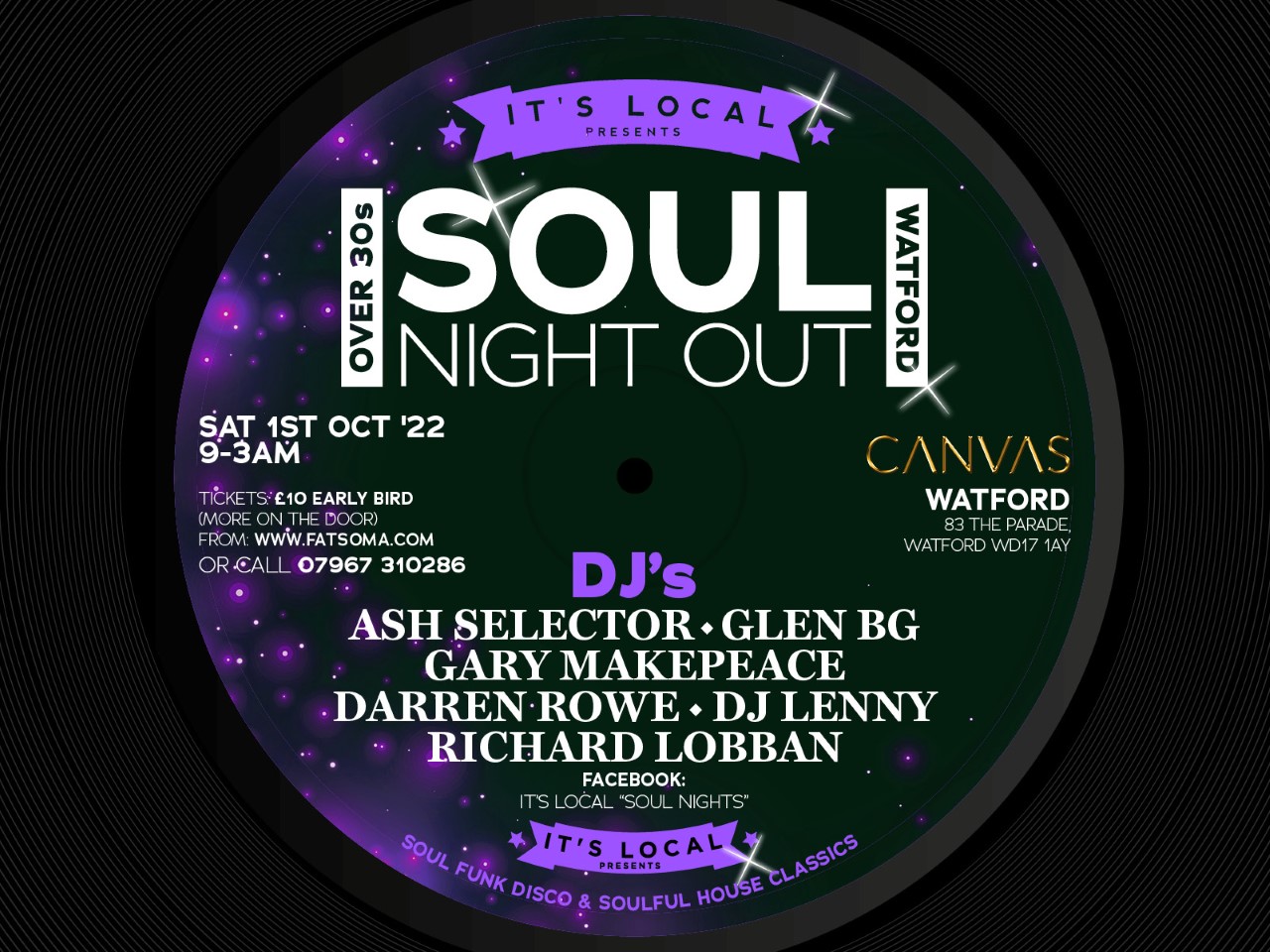 Soul Night Out (End of Summer Party) at RP Lounge By Canvas, Watford on ...