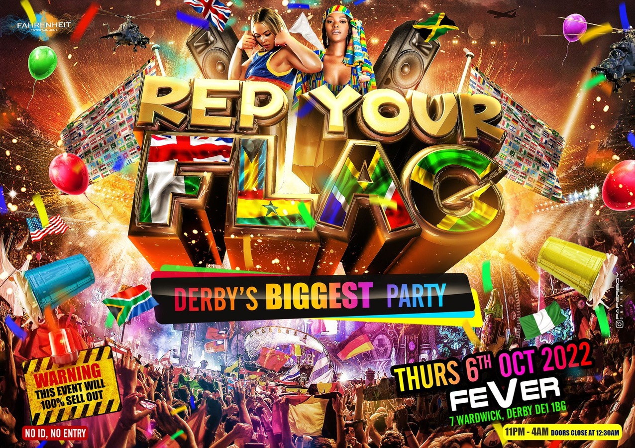 Rep Your Flag Derby at Living Lounge Derby, Derby on 6th Oct 2022 | Fatsoma
