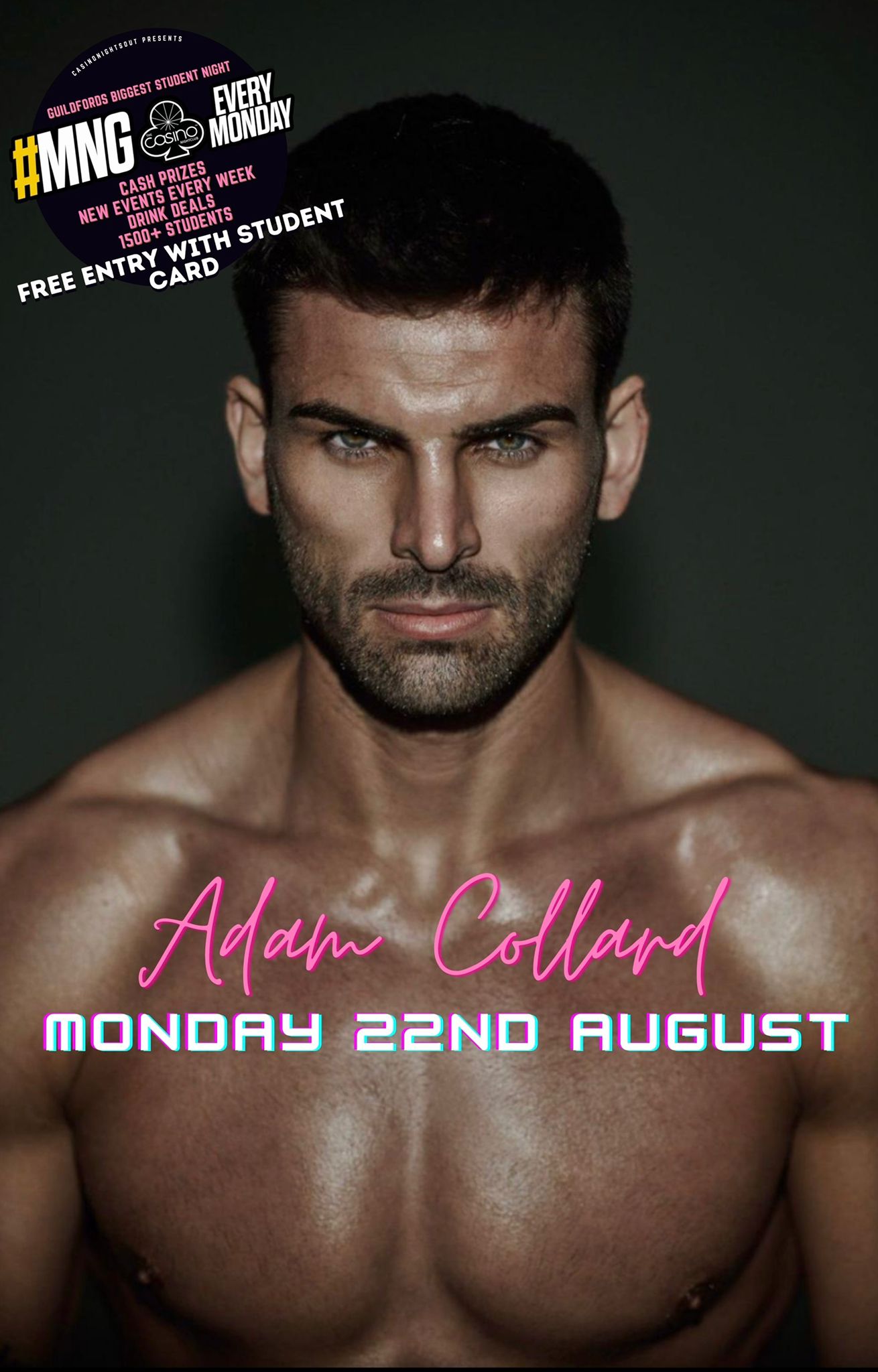 MNG - Love Island - Adam Collard at Casino Nightclub, Guildford on 22nd ...