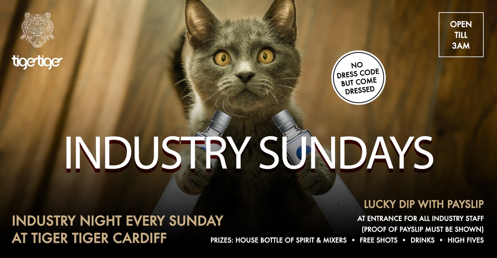 Industry Sundays at Tiger Tiger at Tiger Tiger Cardiff, Cardiff on 2nd Oct 2022 | Fatsoma